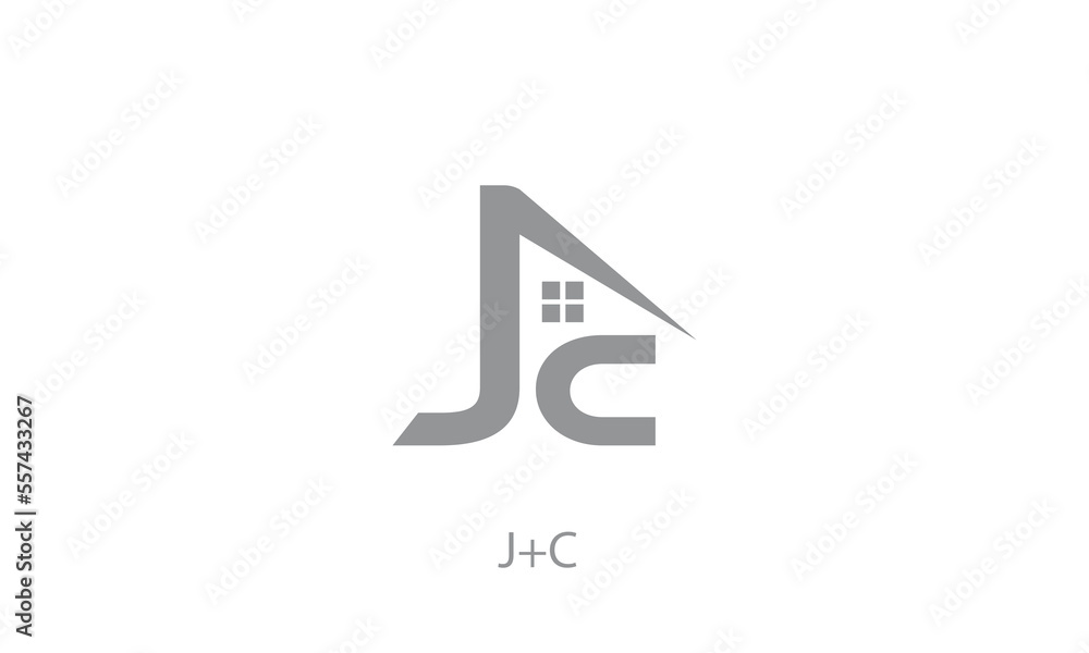 logo, construction, j, c, logotype, house, vector, infrastructure, icon ...