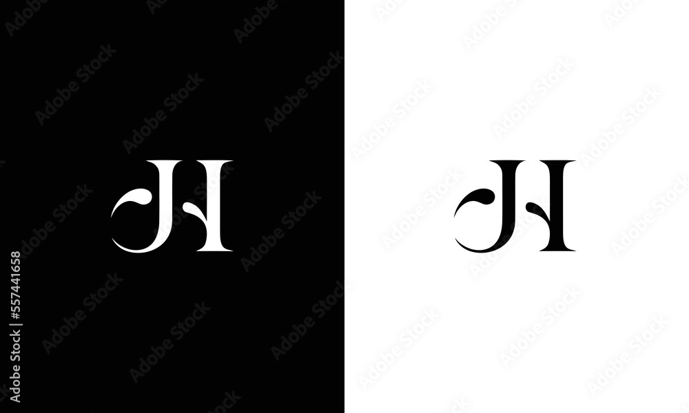 JH, J H Letter Creative Minimal Abstract Unique logo 素材庫向量圖 | Adobe Stock