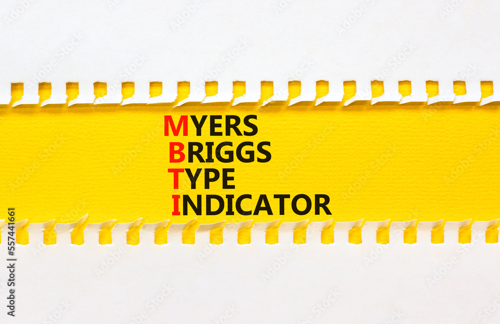 MBTI Myers Briggs type indicator symbol. Concept words MBTI Myers ...