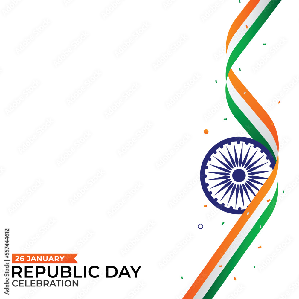 26 january India Happy Republic Day Poster Design with Copy Space, 3D ...