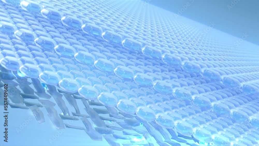 3D Animation Hexagonal Reduce the blue skin layer and sagging skin ...