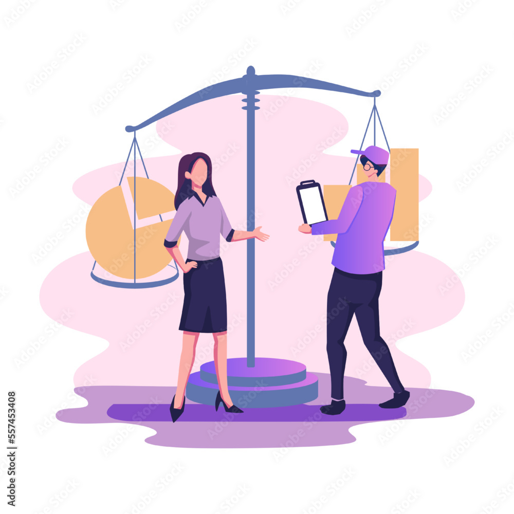 Benchmarking concept. Comparing business process, indicator ...