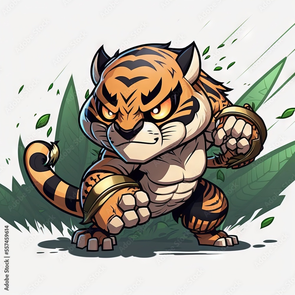 Cartoon Tiger With Claws