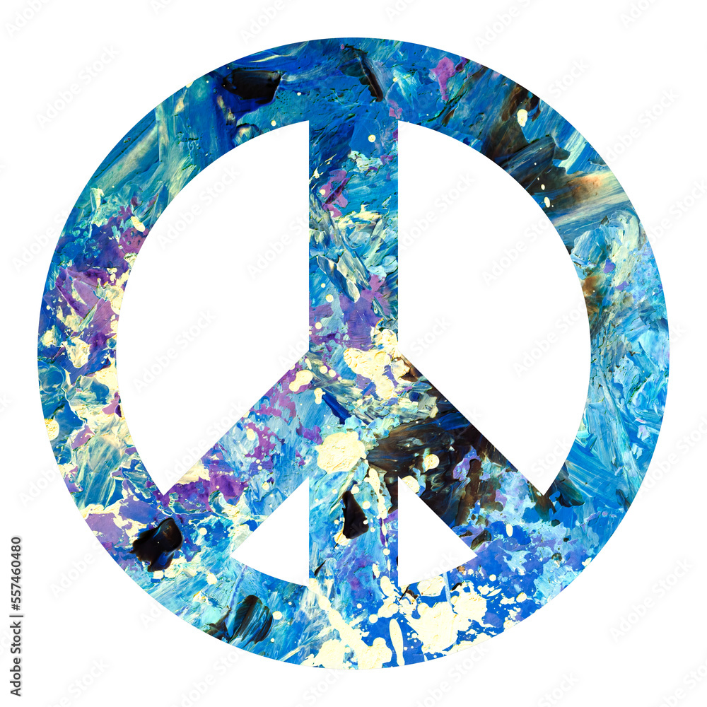 Clean and simple painted peace sign illustration, line art, clipart ...
