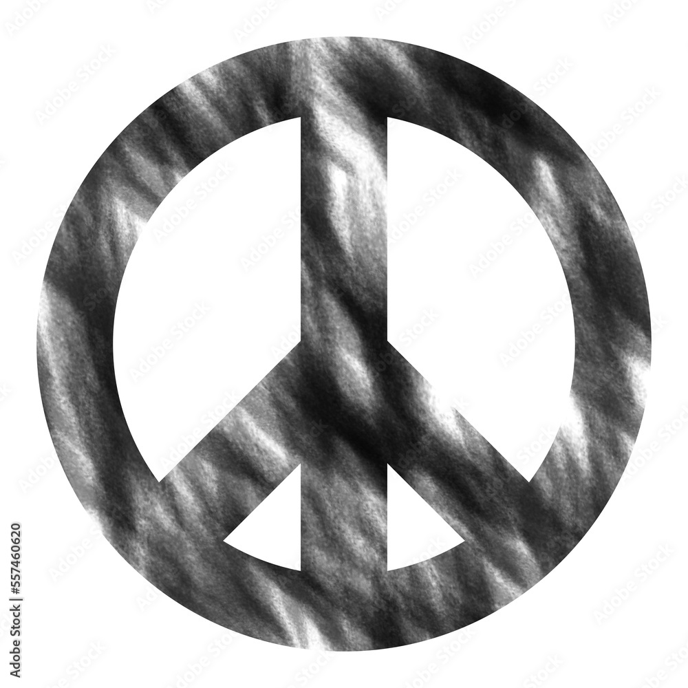 Clean & simple sketch style peace sign illustration, line art, clipart ...