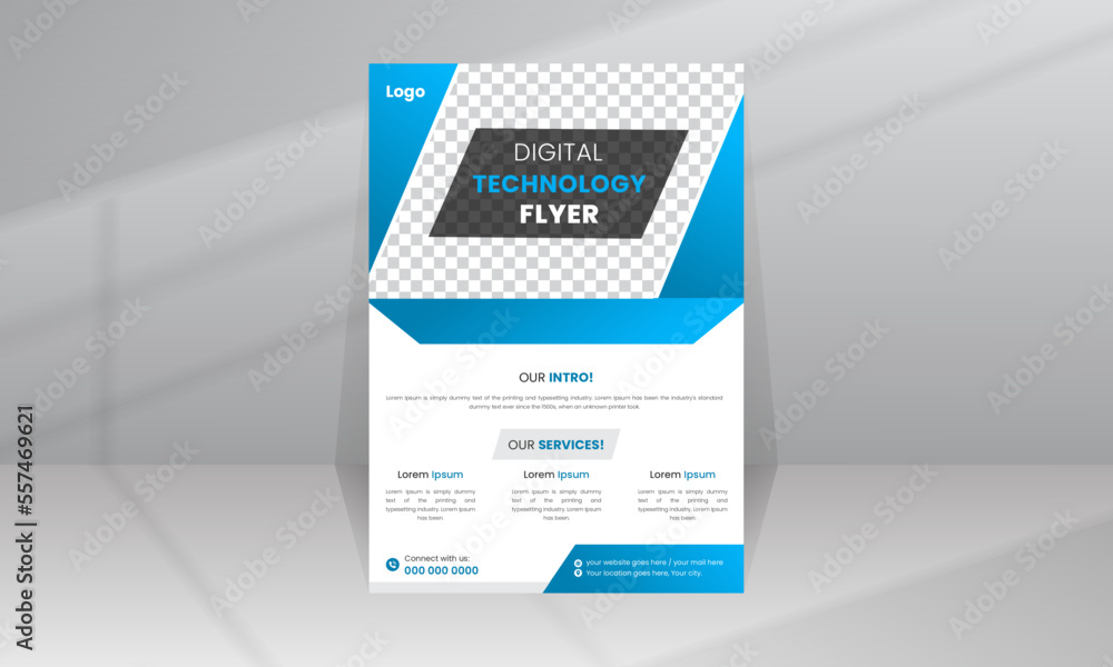 Modern Technology template for brochure, leaflet, flyer, cover, banner ...