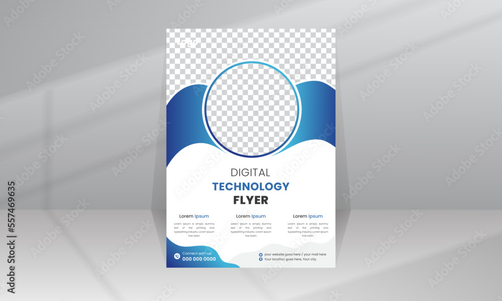 Modern Technology template for brochure, leaflet, flyer, cover, banner ...