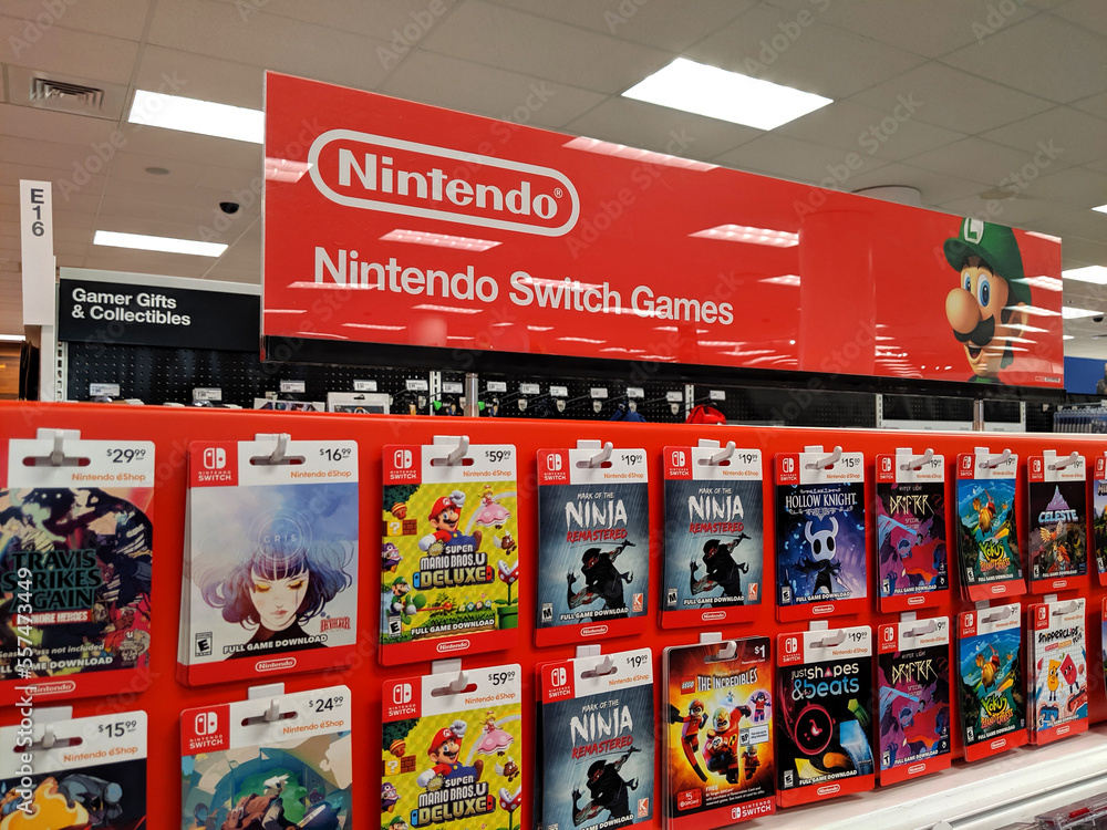 Nintendo Switch digital games like Mario, Lego, Hollow Knight ...