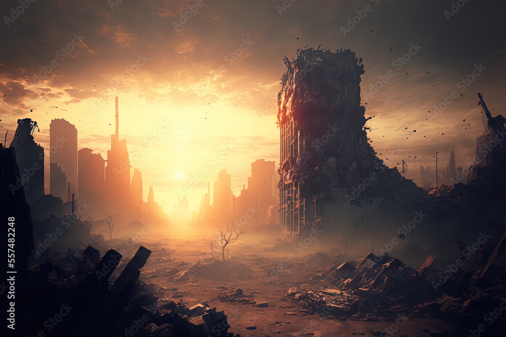 Post apocalyptic idea. destroyed city Fantasy related idea superior ...