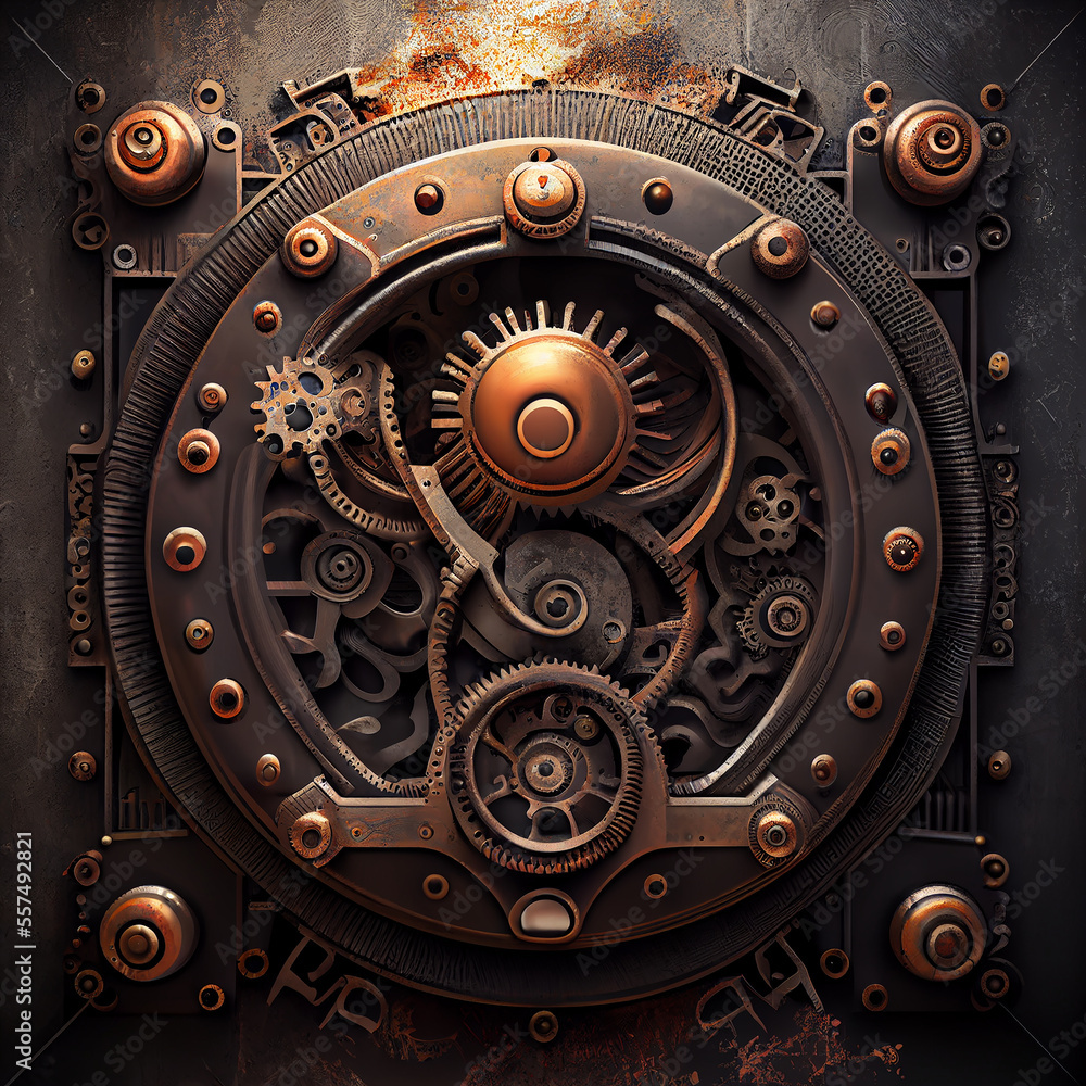 Abstract steampunk background Stock Illustration | Adobe Stock