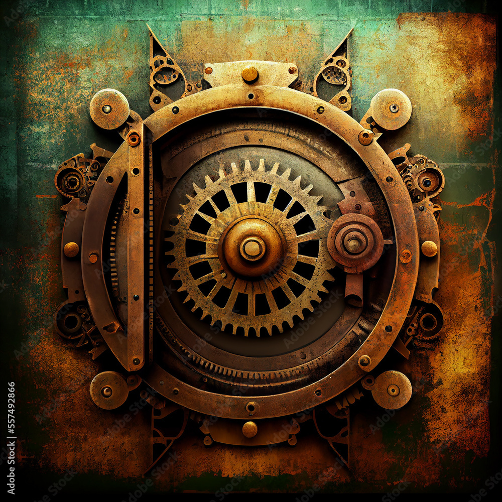 Abstract steampunk background Stock Illustration | Adobe Stock