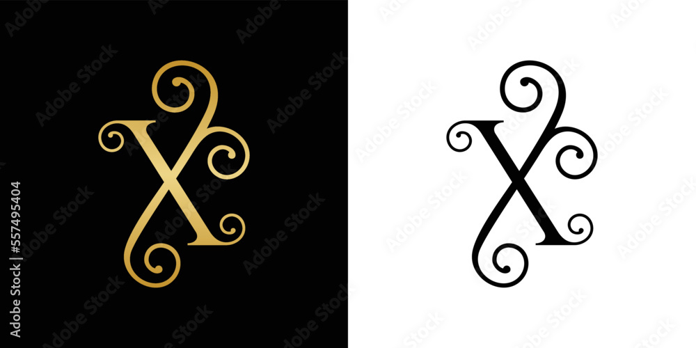 X logo design, X monogram logo, X initials icon, letter X logo, luxury ...