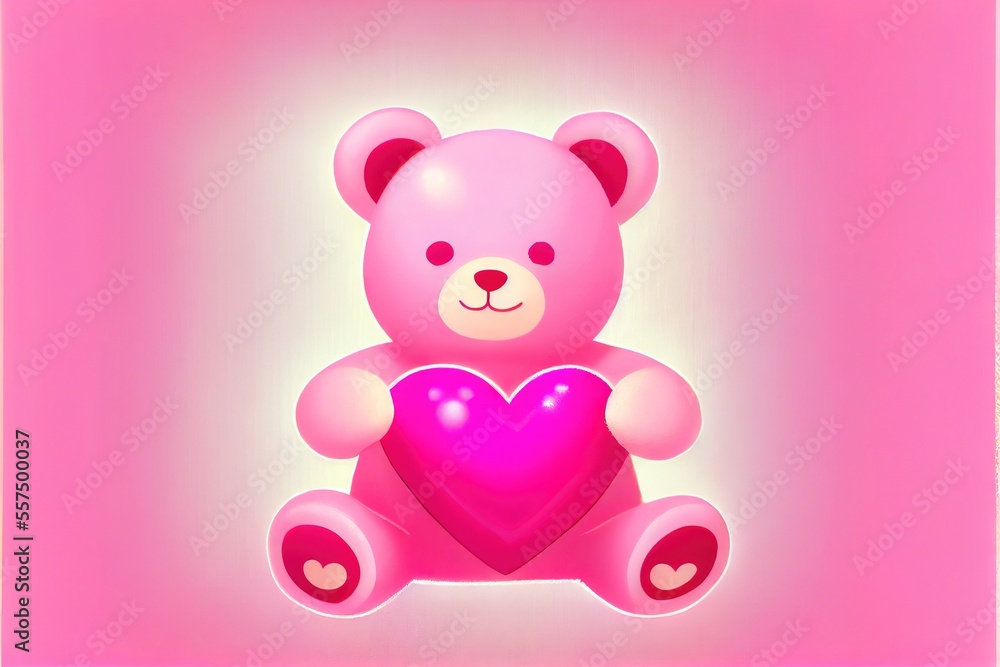 Cute and Cuddly Valentine Teddy Bear - Adorable stuffed teddy bear in ...