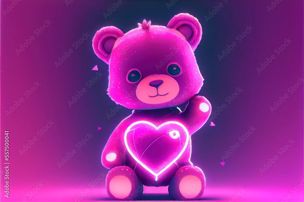 Cute and Cuddly Valentine Teddy Bear - Adorable stuffed teddy bear in ...
