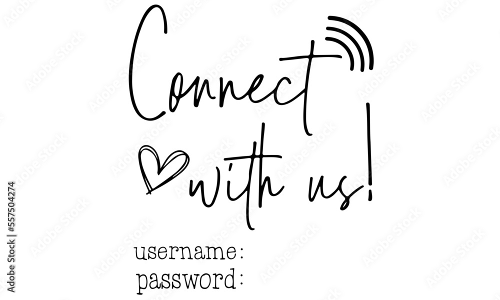 Connect with us Svg, Guest room sign, Home sign svg, WiFi Sign, WiFi ...