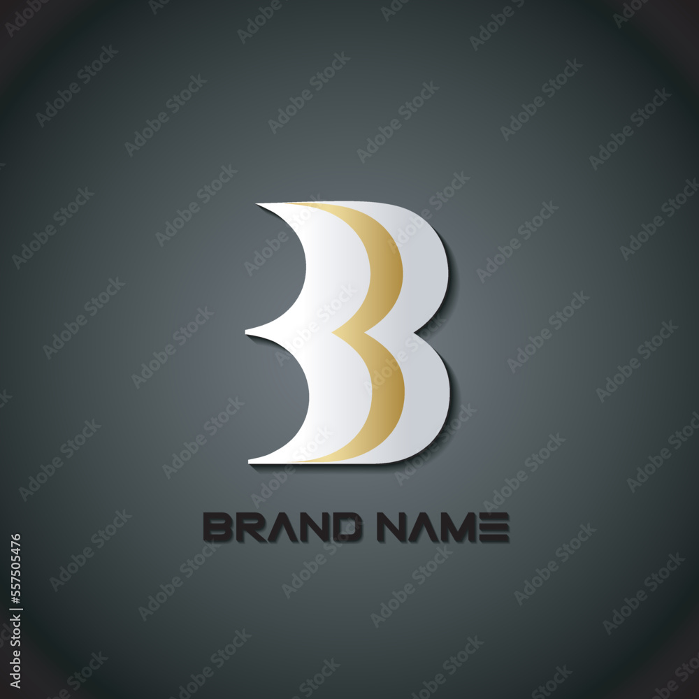 Vector sign number 3 logo. Letter B logo Stock Vector | Adobe Stock