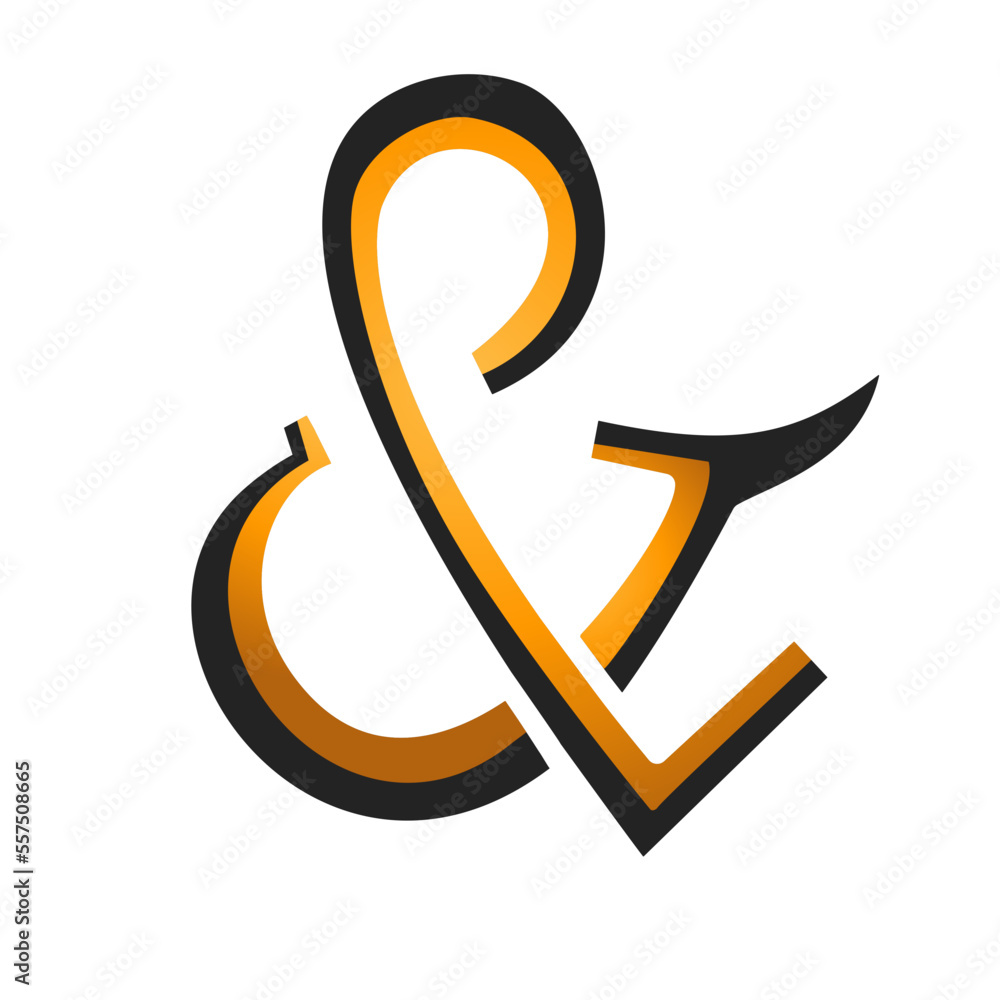 Ampersand logo calligraphic symbol Stock Vector | Adobe Stock