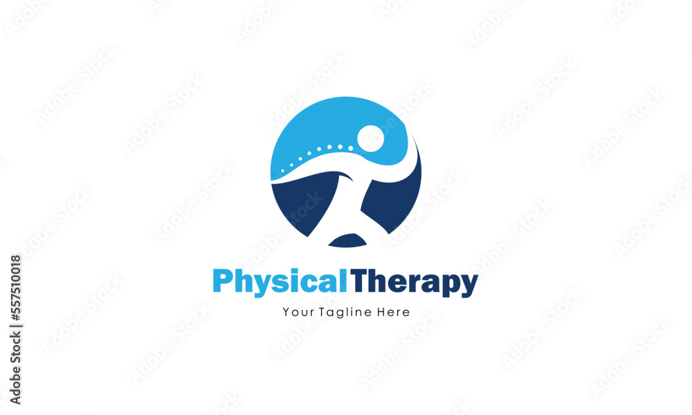 Physical therapy logo design, medical health wellness Stock Vector ...