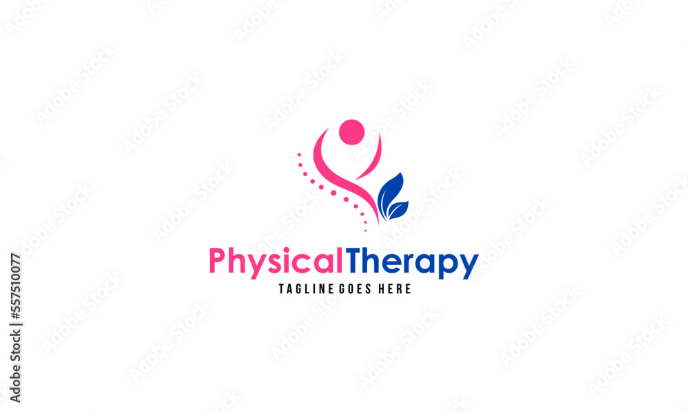 Physical therapy logo design, medical health wellness Stock Vector ...