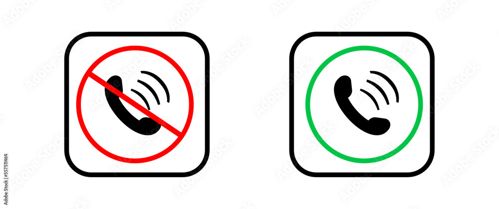 No phone call allowed png illustration used for web apps. Phone call ...