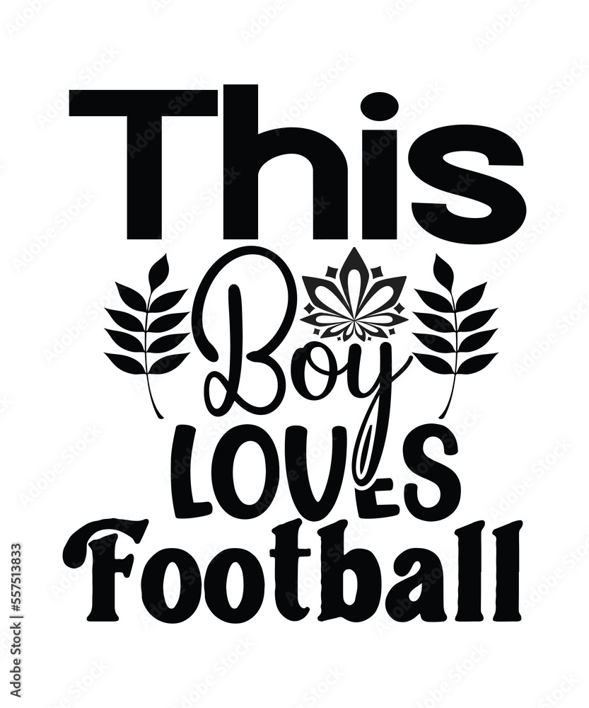FootBall SVG, Football Silhouette, Football svg Football Split Monogram ...