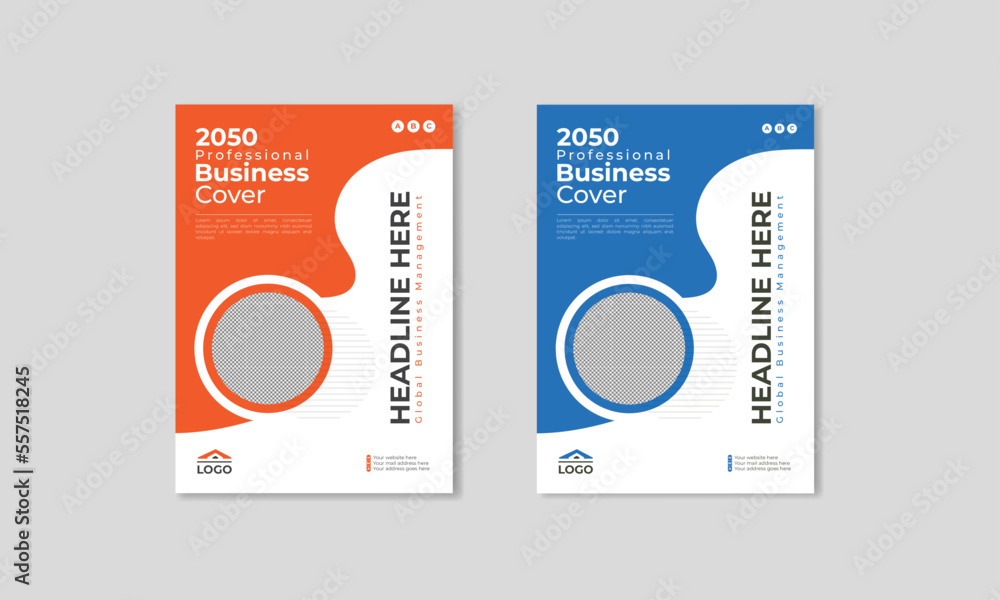 Annual report cover template or Professional cover page and company ...
