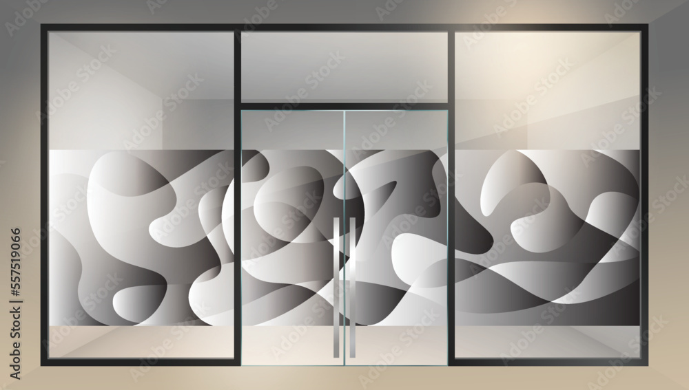 Abstract design for glass partition graphic. Glass graphic design for ...