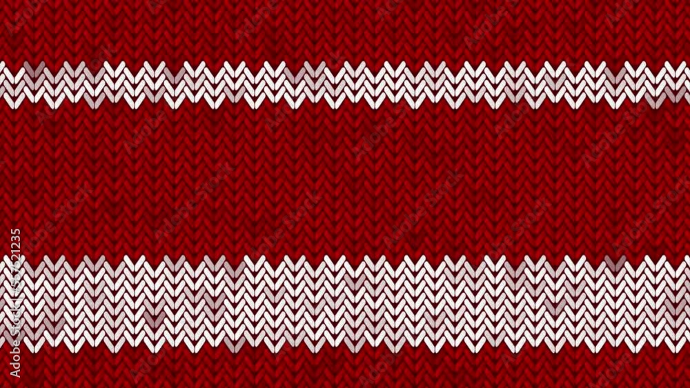 Red and white abstract knitted texture background. Seamless looping ...