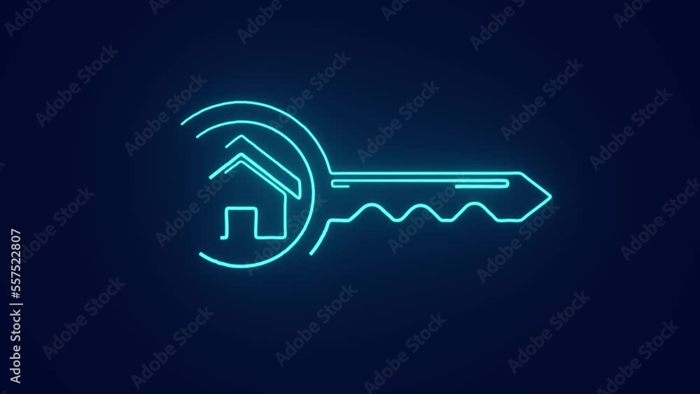 Real estate house key logo animation Stock Video | Adobe Stock