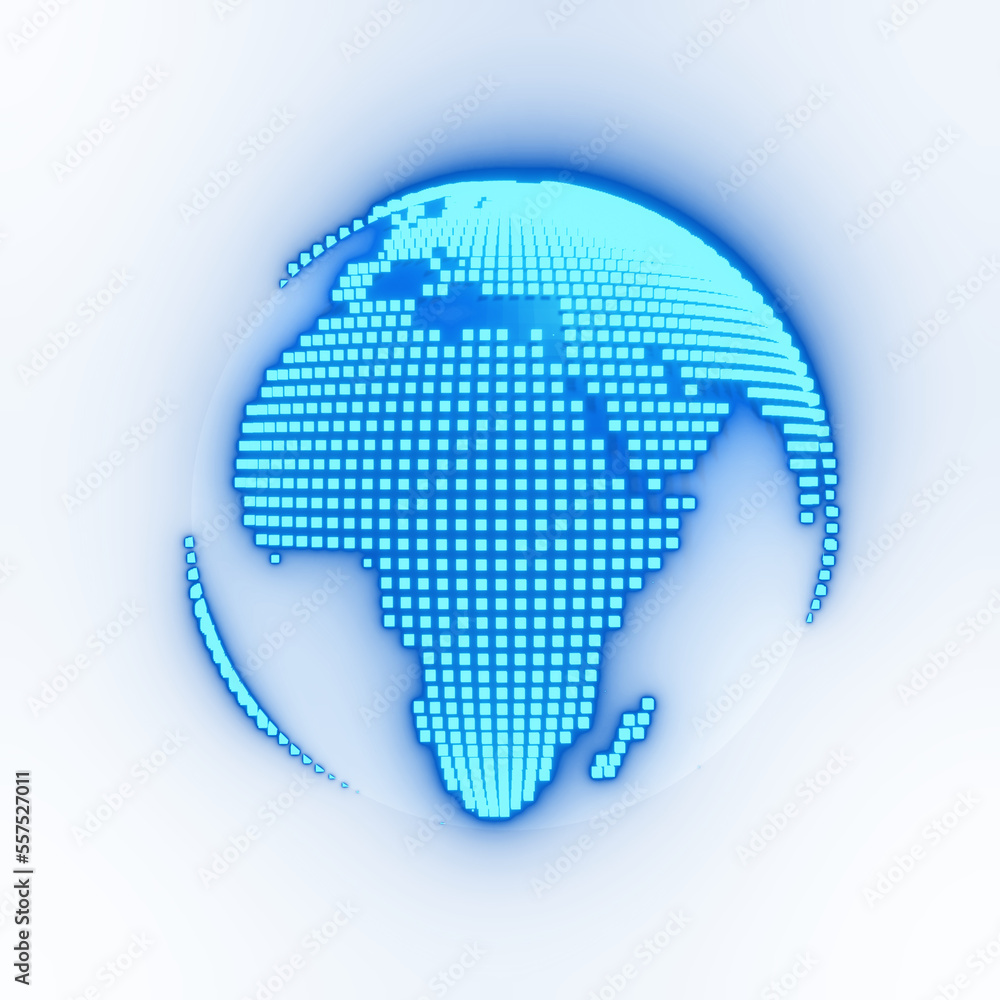 Digital glowing earth png, earth transparent background, world map with ...