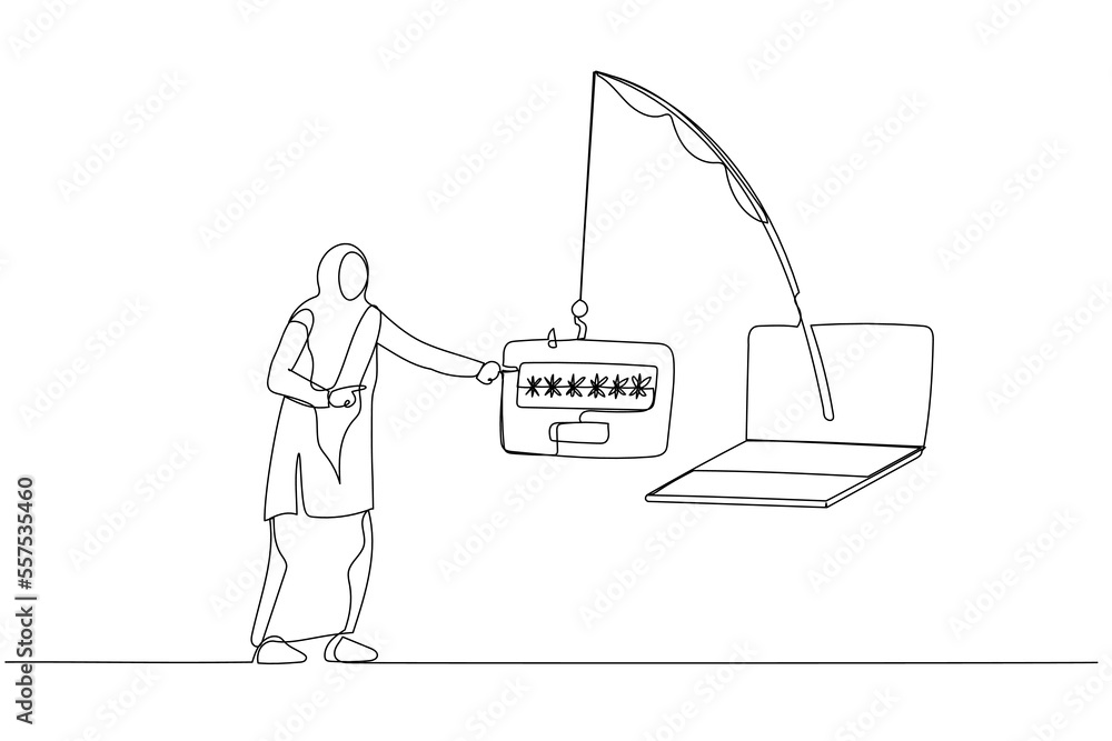 Illustration of muslim woman with credit card almost get scammed by ...