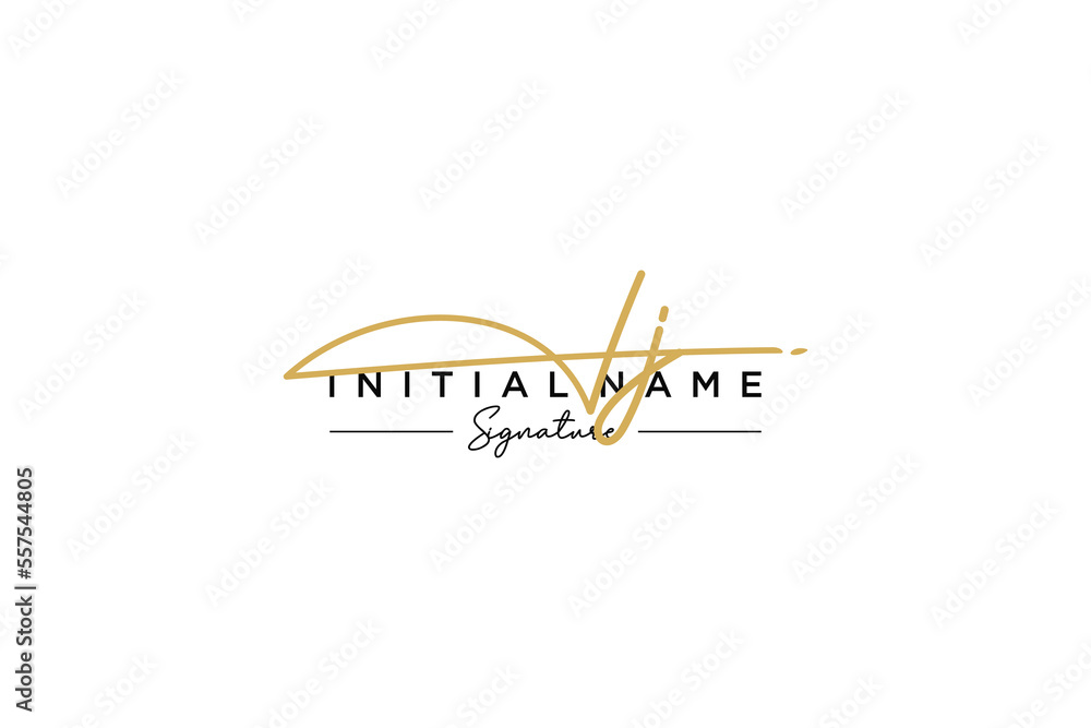 Initial IJ signature logo template vector. Hand drawn Calligraphy ...