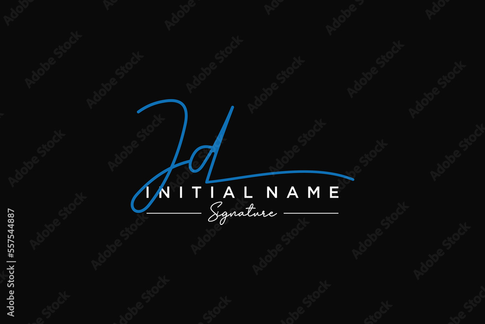 Initial JD signature logo template vector. Hand drawn Calligraphy ...