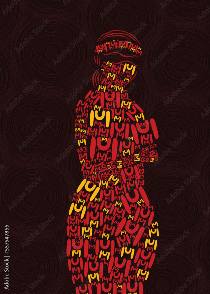Aboriginal Woman Illustration Stock Vector | Adobe Stock