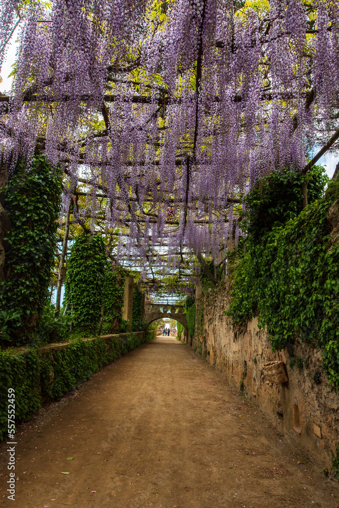 The magnificent Villa Cimbrone in Ravello with its arabesque style and ...
