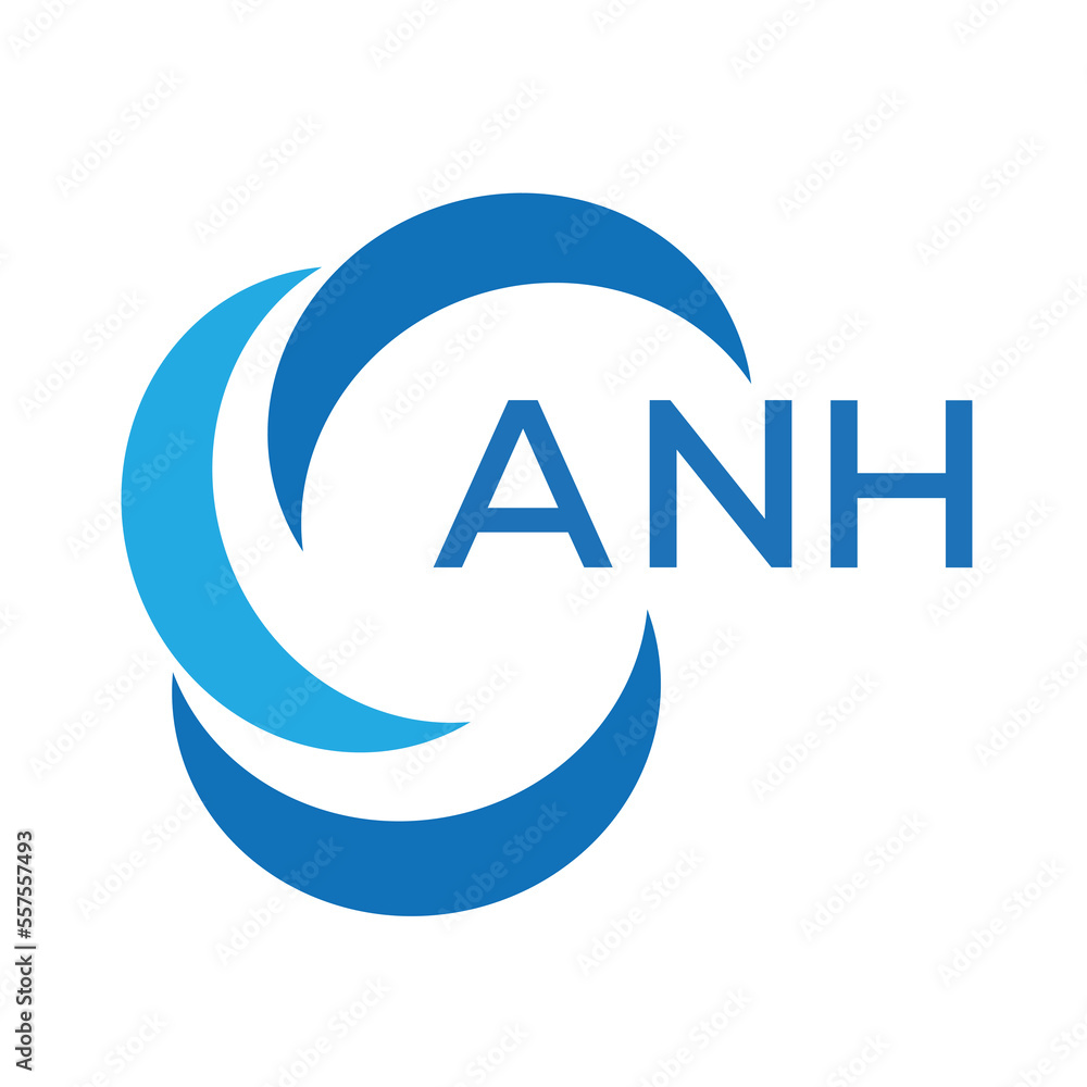 ANH Letter logo design template vector. ANH Business abstract ...