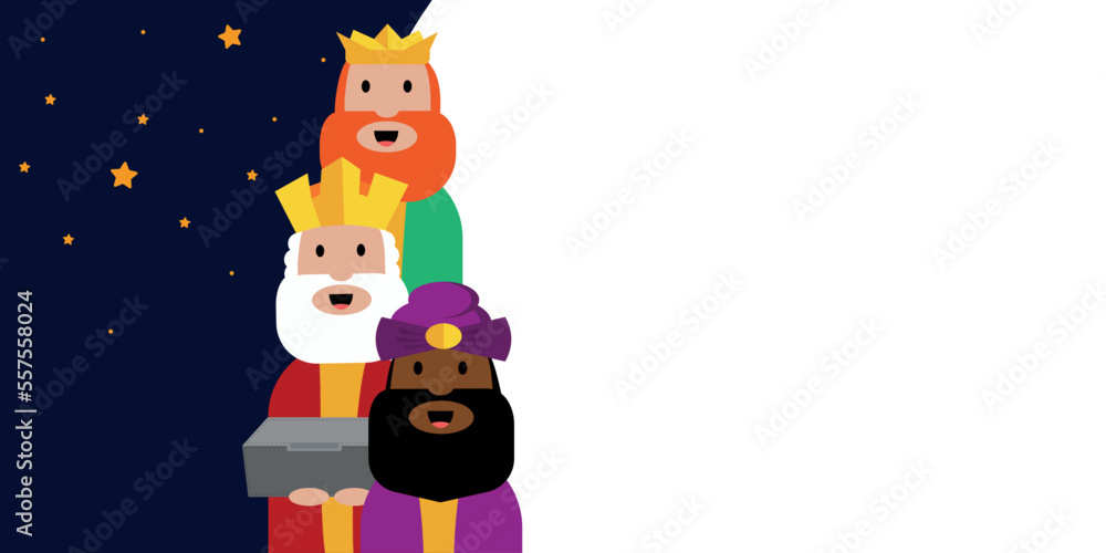 3 kings holy template card illustration Stock Vector | Adobe Stock