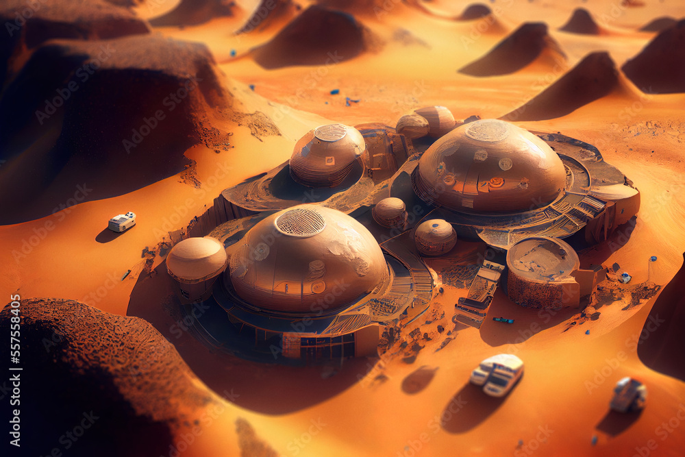 Sky View Of Planet Mars