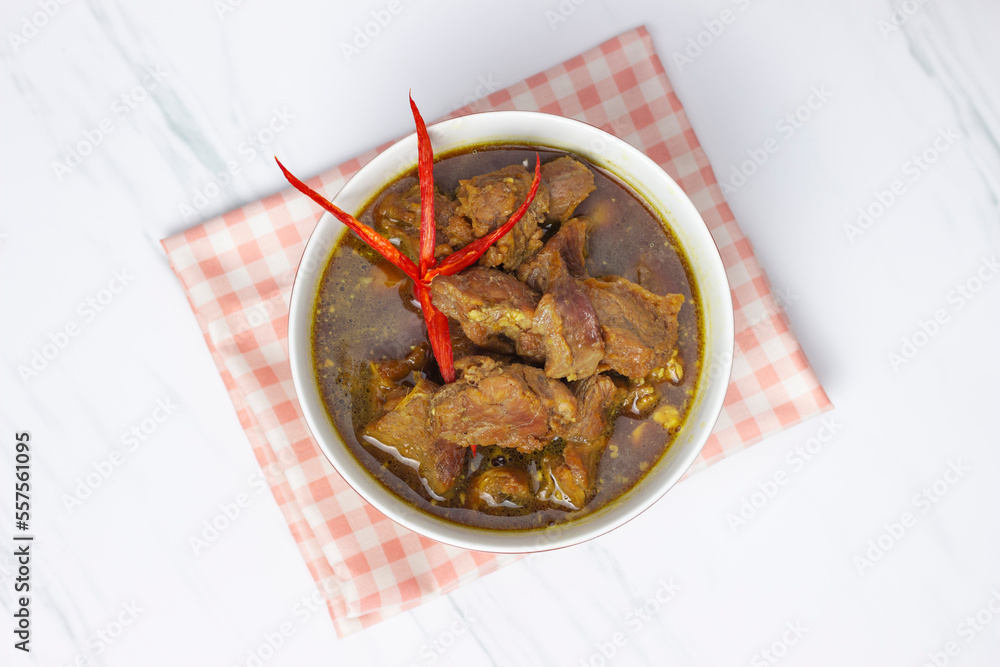 Semur Daging Sapi or beef stew, an Indonesian very popular as a main ...