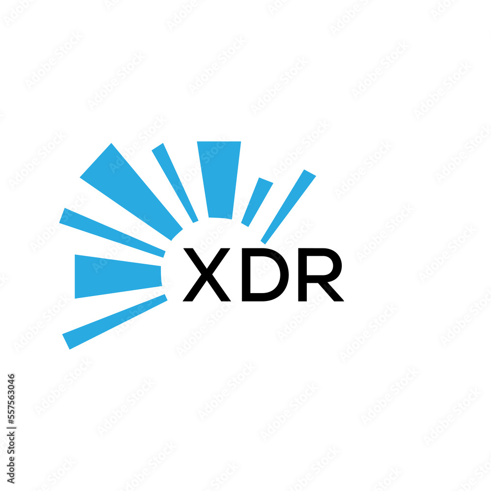 Vecteur Stock XDR letter logo. XDR blue image on white background and ...