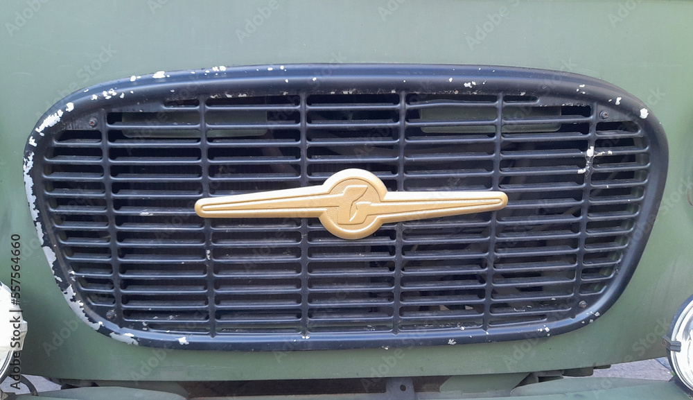 Barkas B 100 front grille with emblem. Minivan from the Ex GDR (East ...