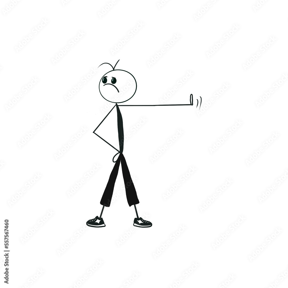 Minimalist and funny black and white illustration on the concept of ...