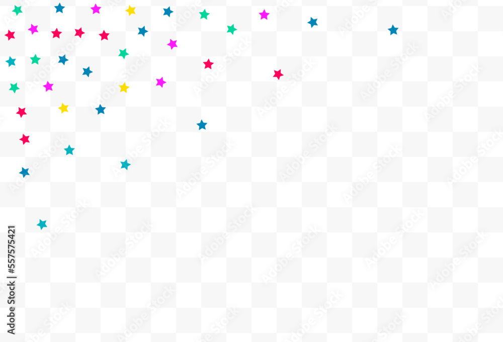 Rainbow Starfall Carnival Vector Transparent Stock Vector | Adobe Stock