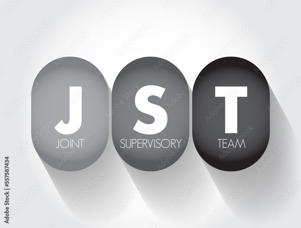 JST - Joint Supervisory Team acronym, business concept background Stock ...