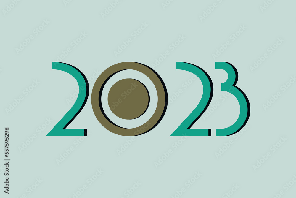 2023 typography vector design. Happy New Year 2023. Vision 2023 ...