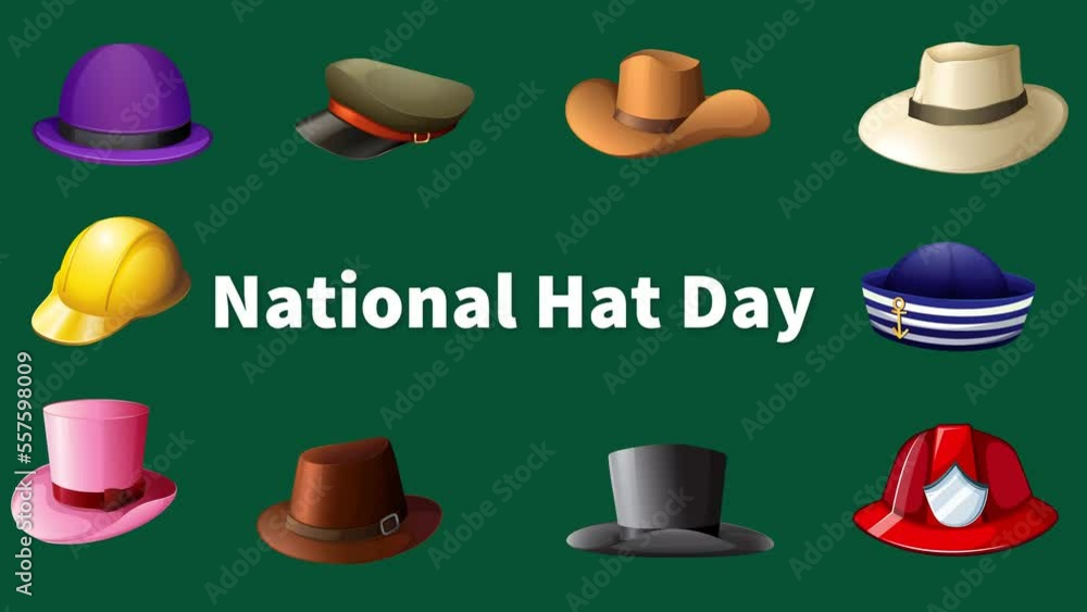National Hat Day Celebrated Each Year on January 15th with Hats, Cap in ...
