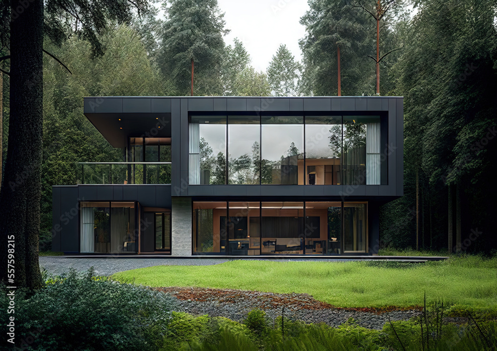 3d render styled conceptional illustration of a modern minimalist cozy ...