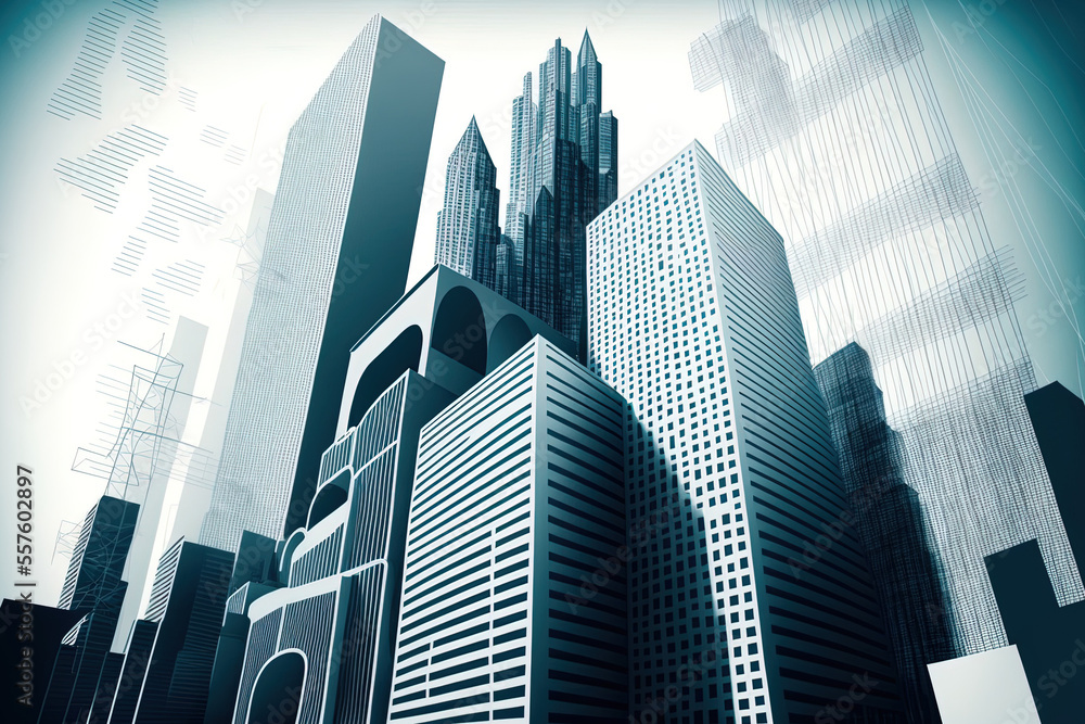 city architecture example. Generative AI Stock Illustration | Adobe Stock