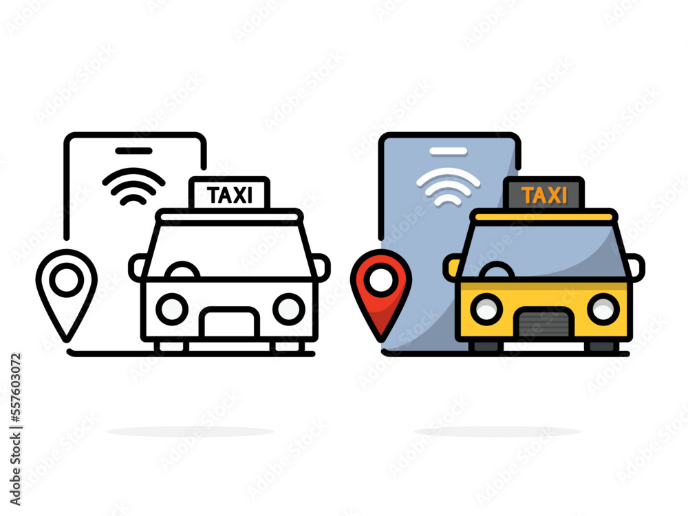 smart taxi icon go to location icon taxi symbols for icon app web logo ...