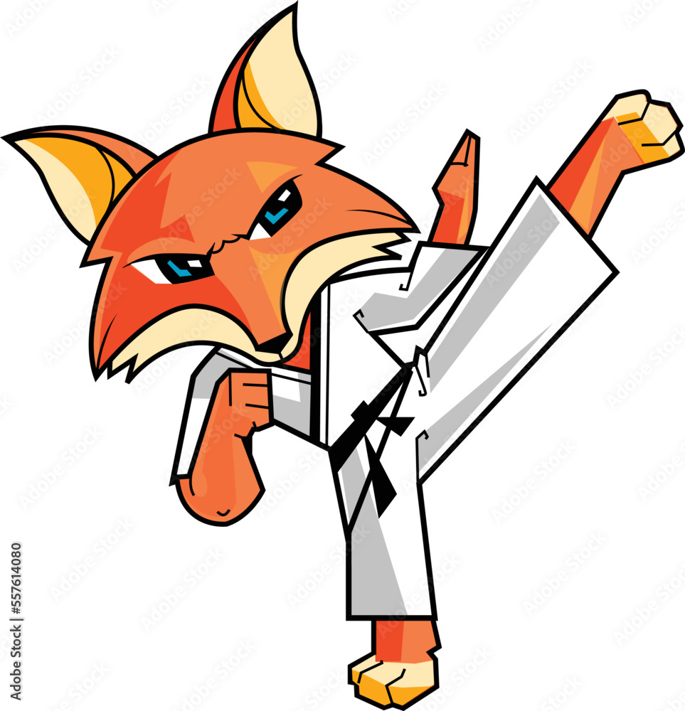 Martial Arts Karate character mascot logo design Dragon monkey lion ...